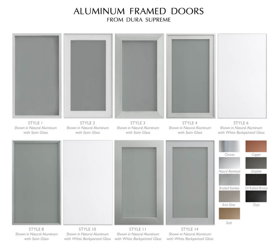 The Details: Aluminum Frame Cabinet Doors - Dura Supreme Cabinetry